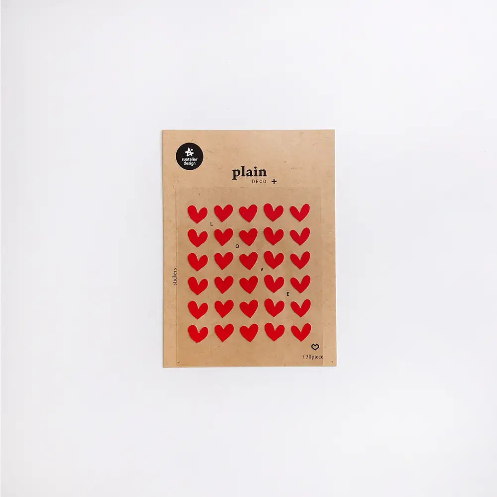 Suatelier Heart Stickers Plain 04 Deco No 1608, $2.25