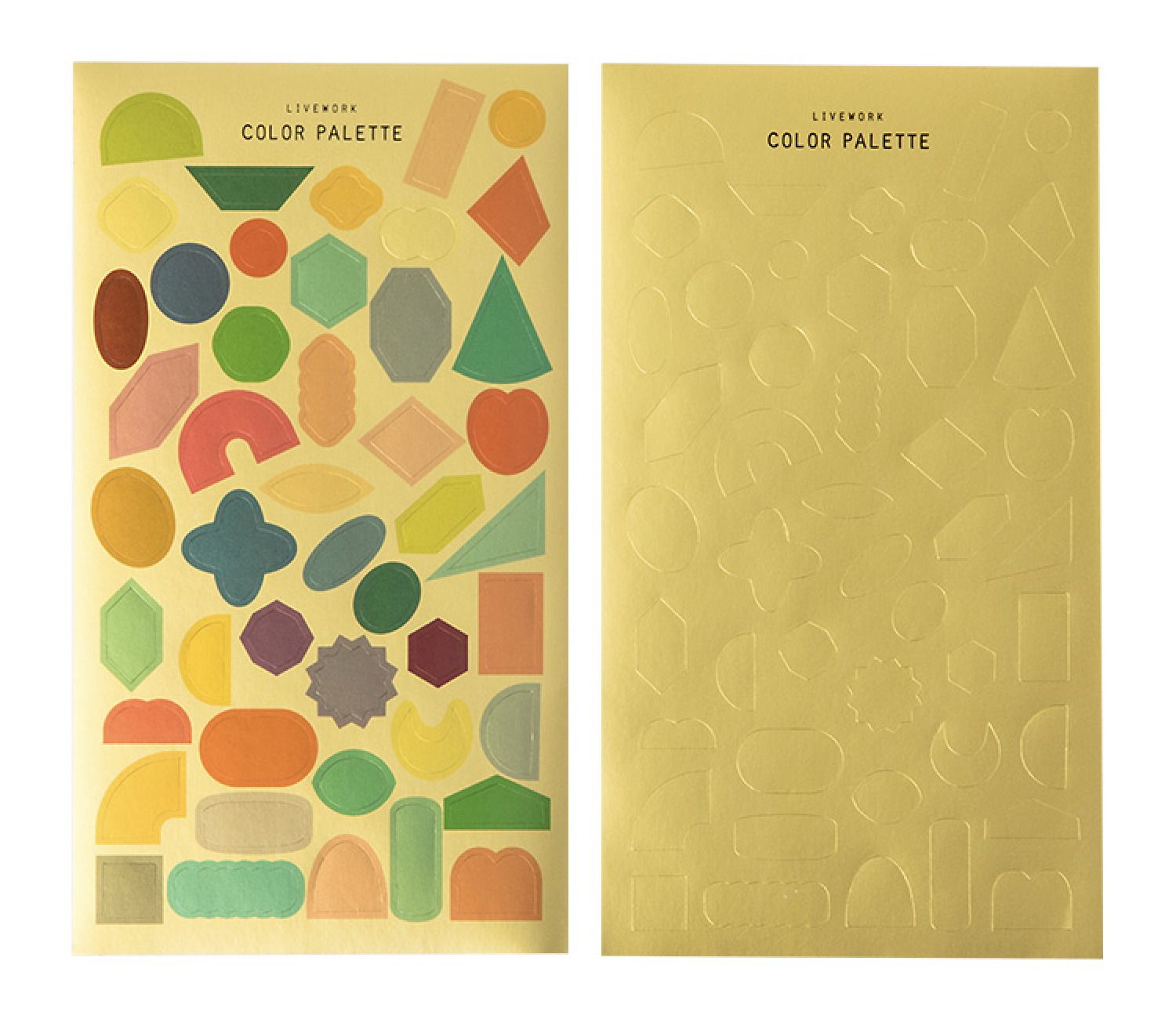 Livework Color Palette Stickers - Gold Way Shapes, $3.44