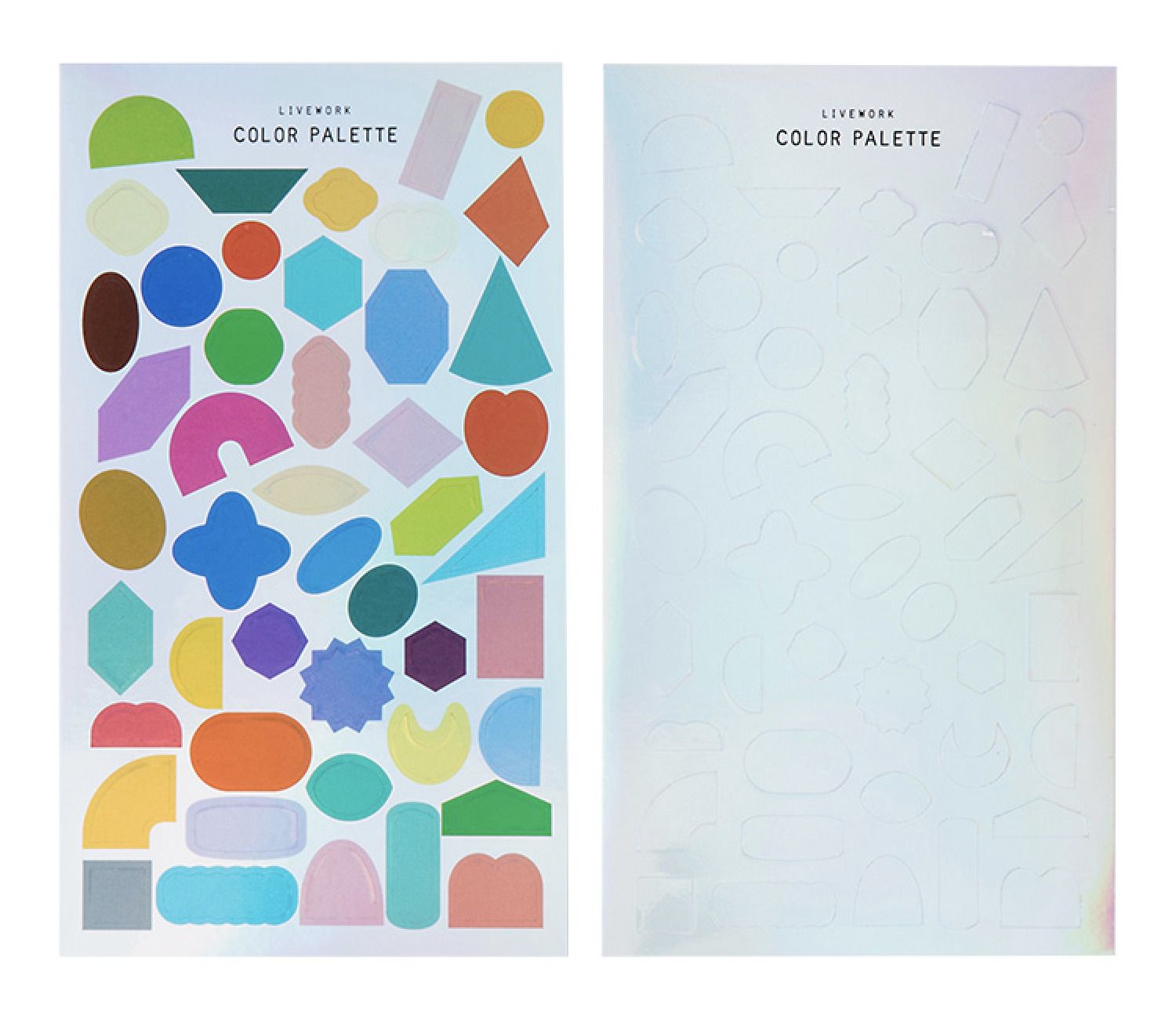Livework Color Palette Stickers - Holo Foil Shapes, $3.39