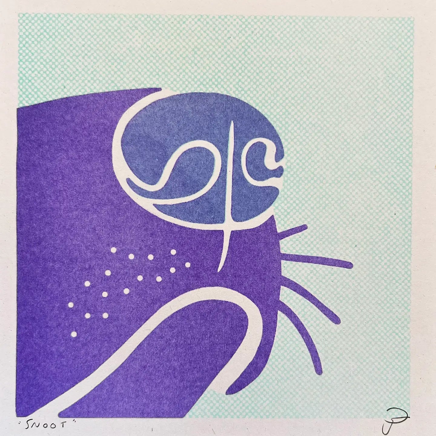 Snoot Dog Nose Square Art Print, £18.00