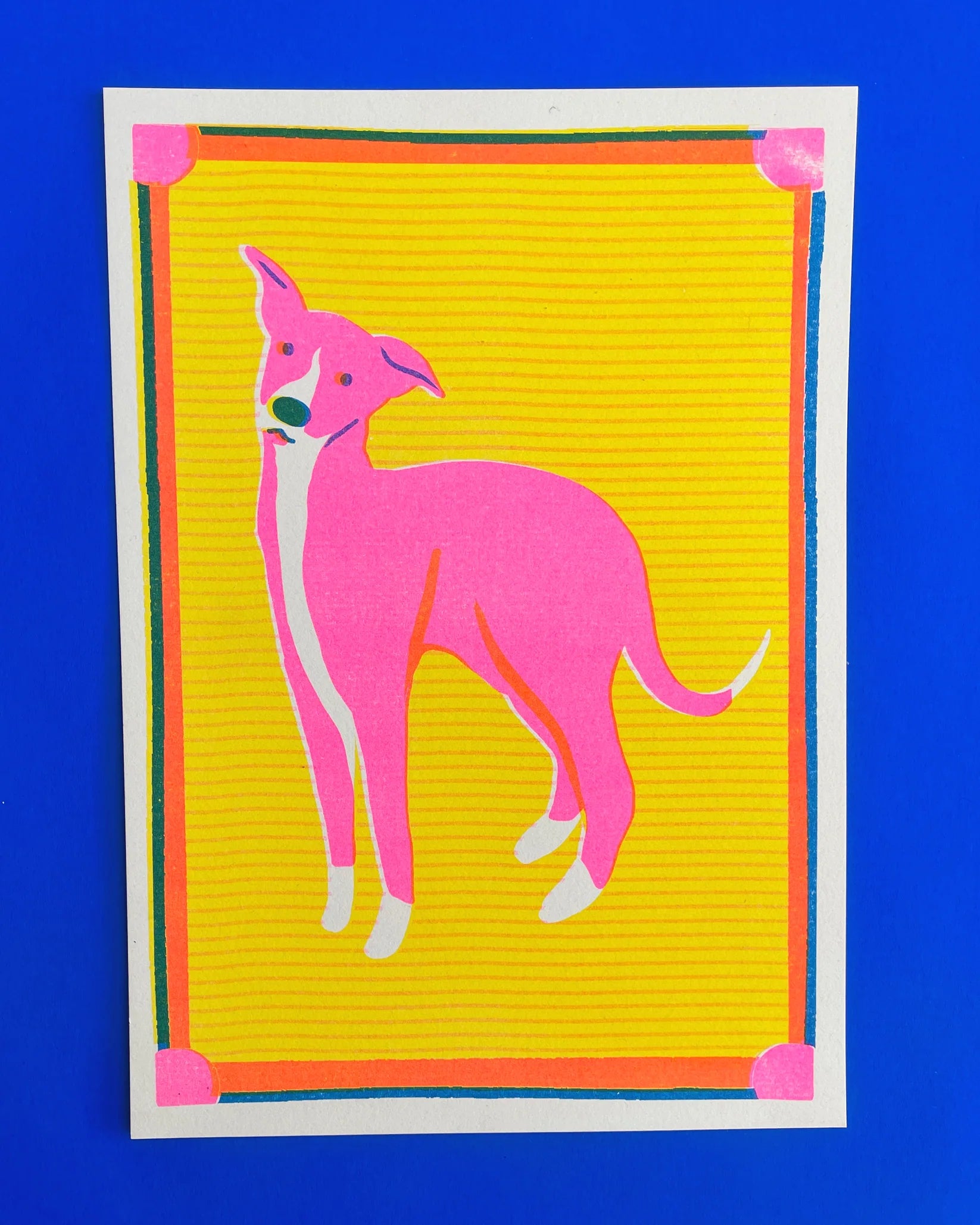 Whippet A5 Riso Print, $10.41