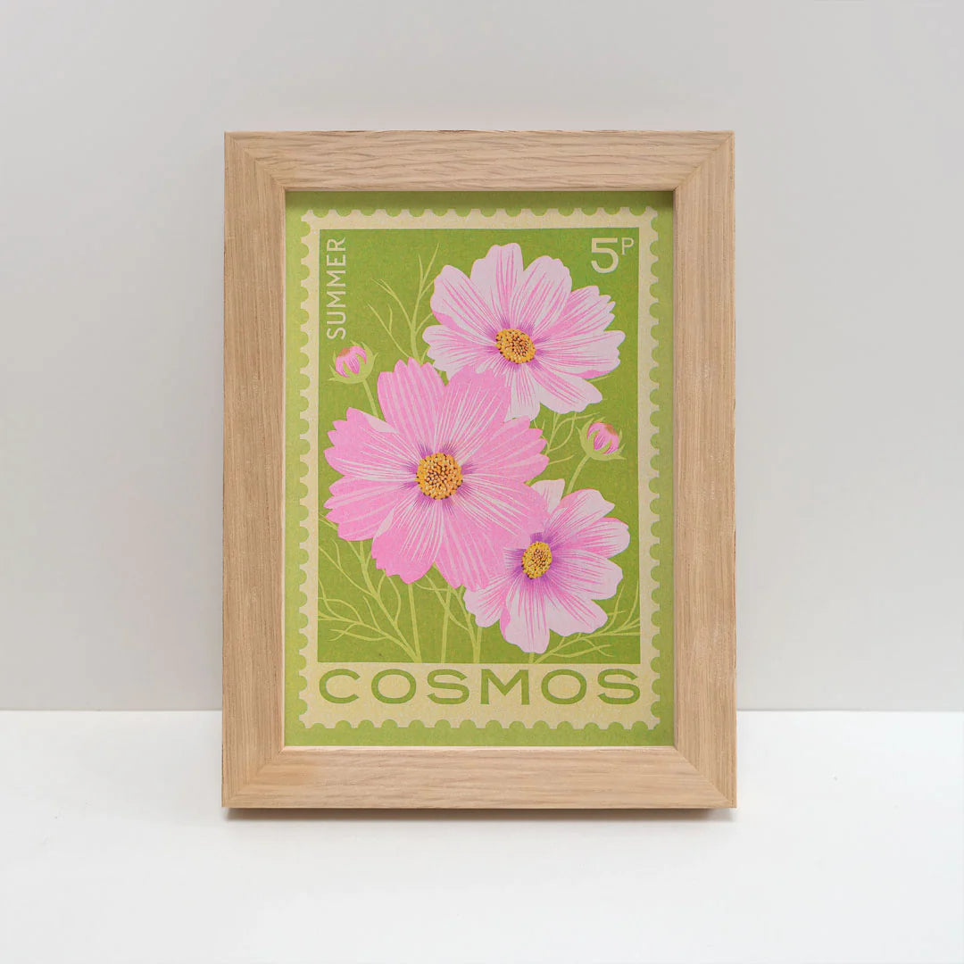 Cosmos Stamp - A5 Risograph Print, £10.00