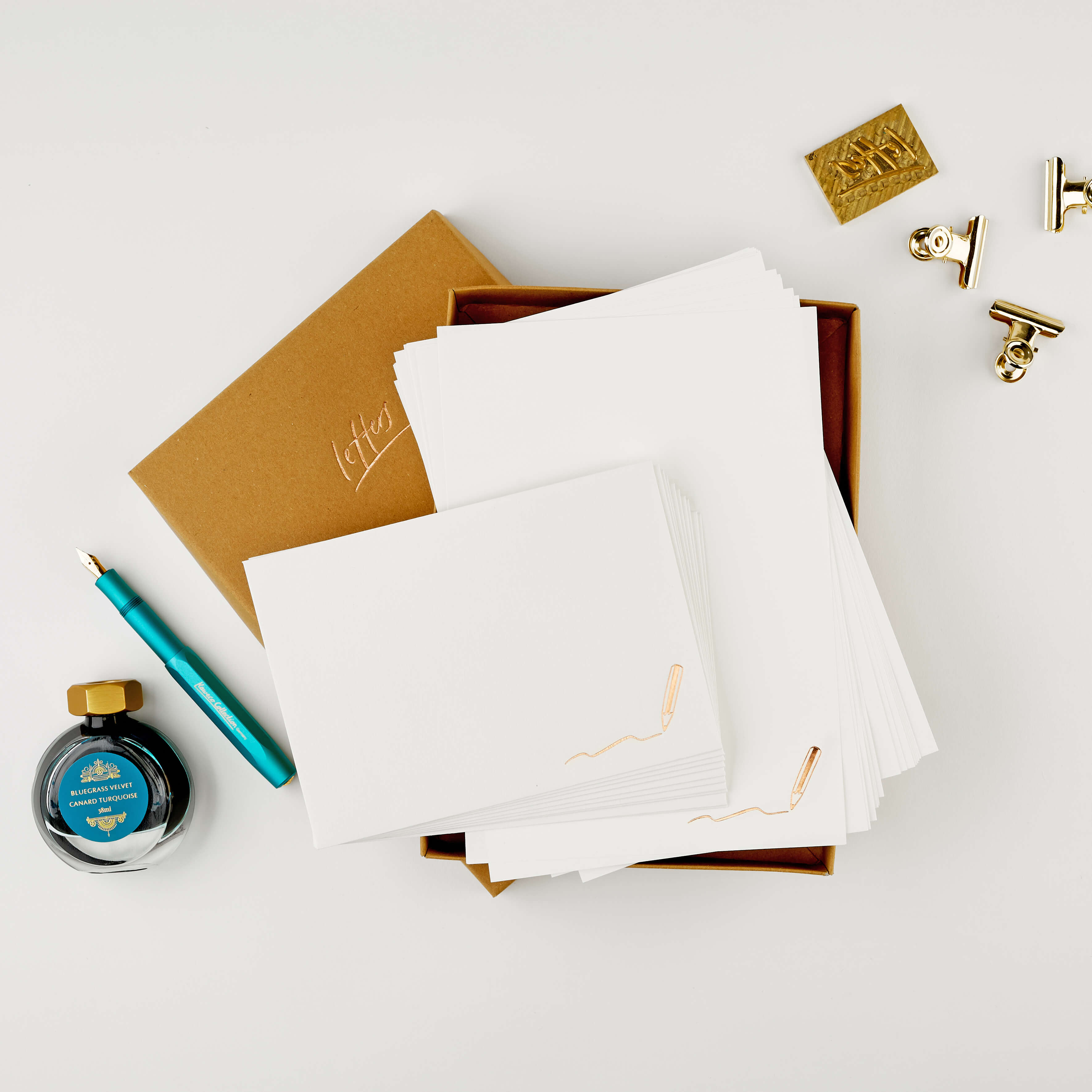 Gold Pencil Letter Writing Set, £17.50