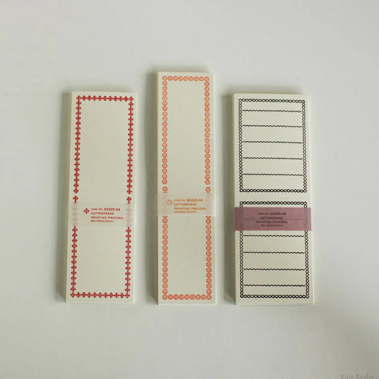 Classiky Letterpress Folded Memo/Message Card - Set of 20, $5.20