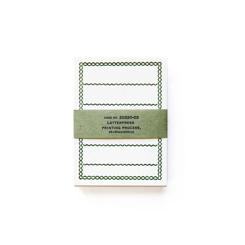 Classiky Letterpress Memo Cards - Sets of 50, £5.00