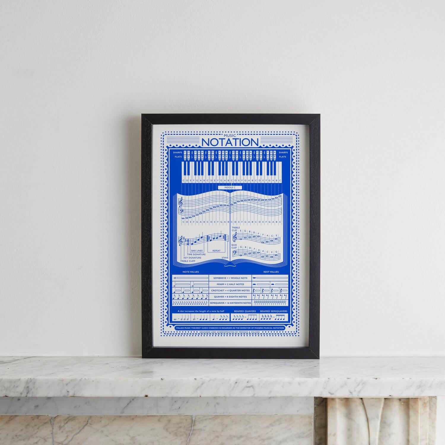 Music Notation Screen Print A3, £35.00