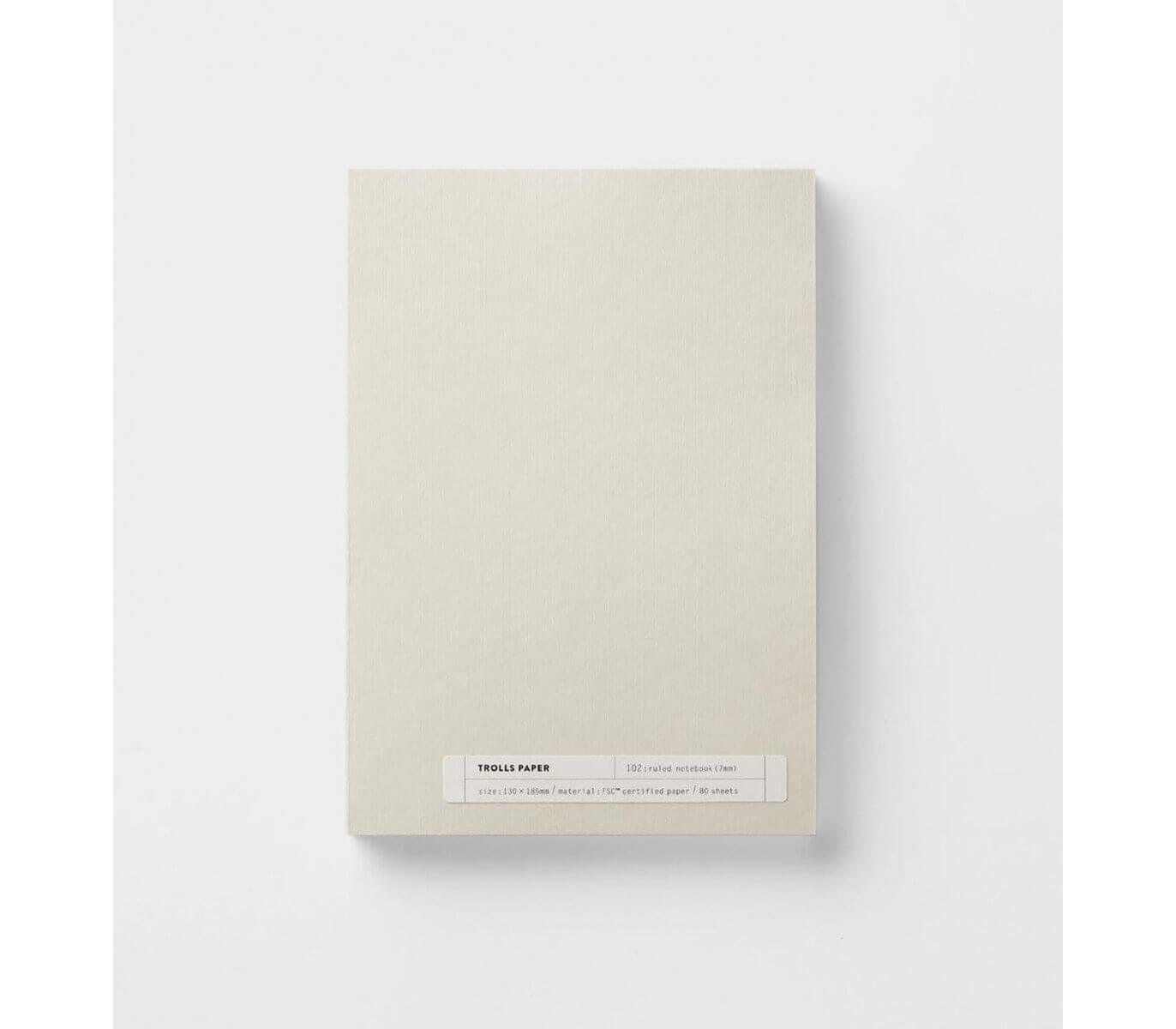 Trolls Paper 102 Plain Note Ruled Notebook 7mm, £19.95