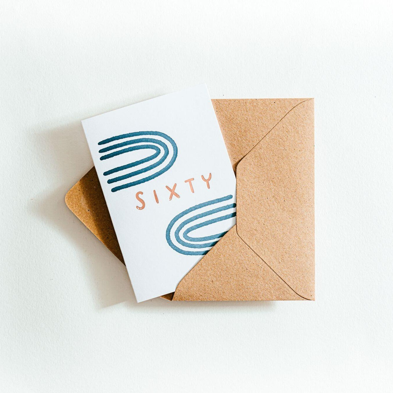 Sixty 60th Birthday Letterpress Card, £3.75