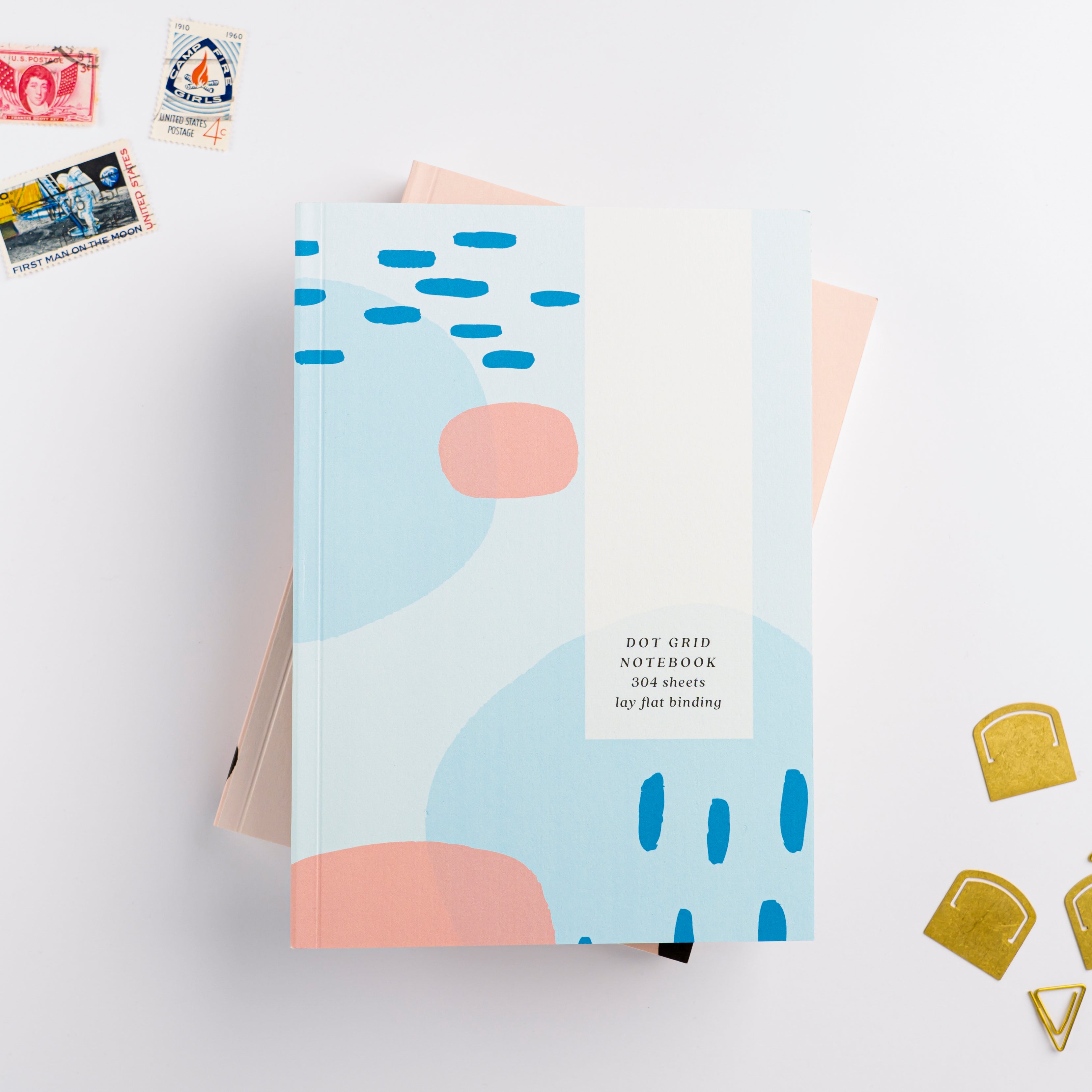 Hunter Paper Co Abstract Blue A5 Lay Flat Chunky Notebook, £24.50