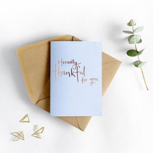 Eternally Thankful For You Letterpress Thank You Card, $4.14